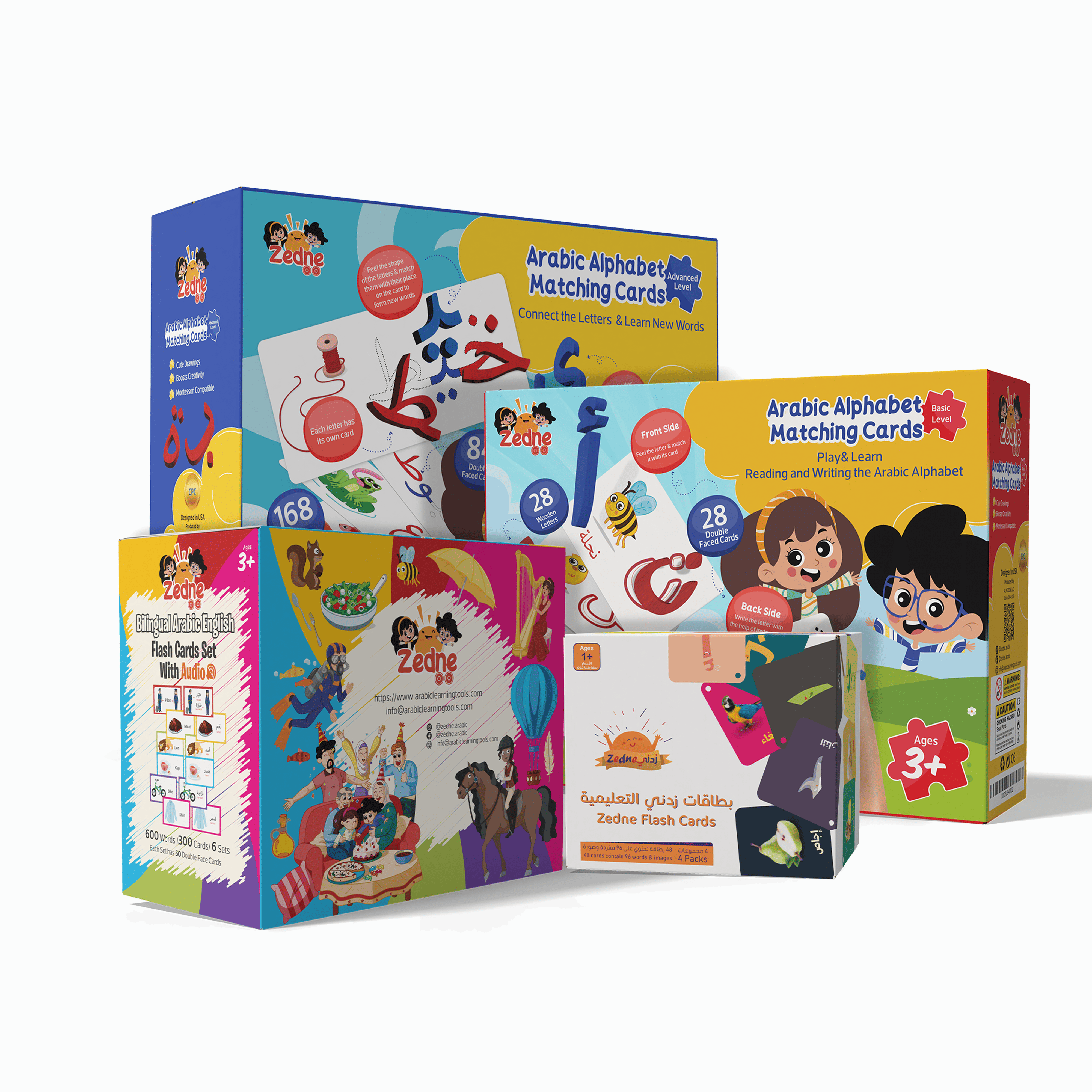 Complete Arabic Flash Cards Bundle 4 in 1 – Arabic Learning Tools
